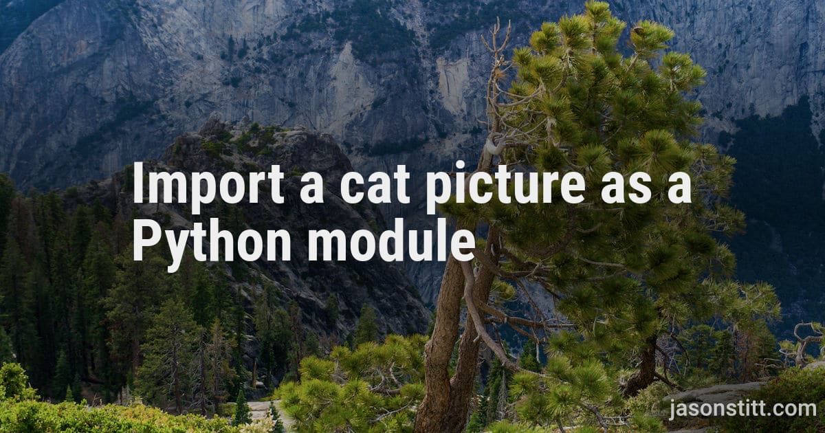 Import A Cat Picture As A Python Module